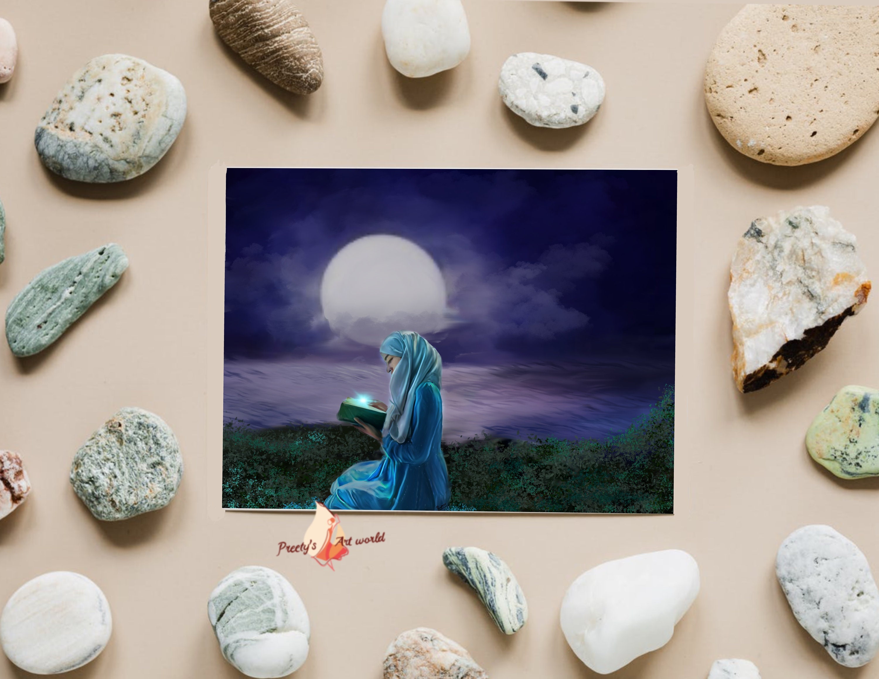 Woman Praying God Art Illustration Poster Print I I Home Wall - Etsy