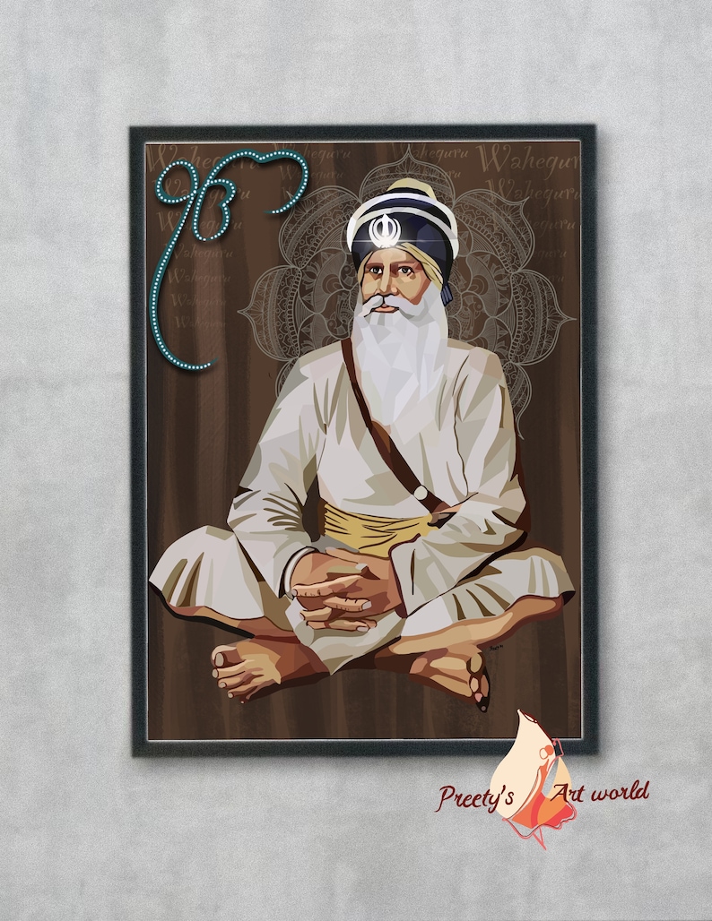 Baba Deep Singh Ji Sikh Art Illustration Print I Sikh God Wall - Etsy ...