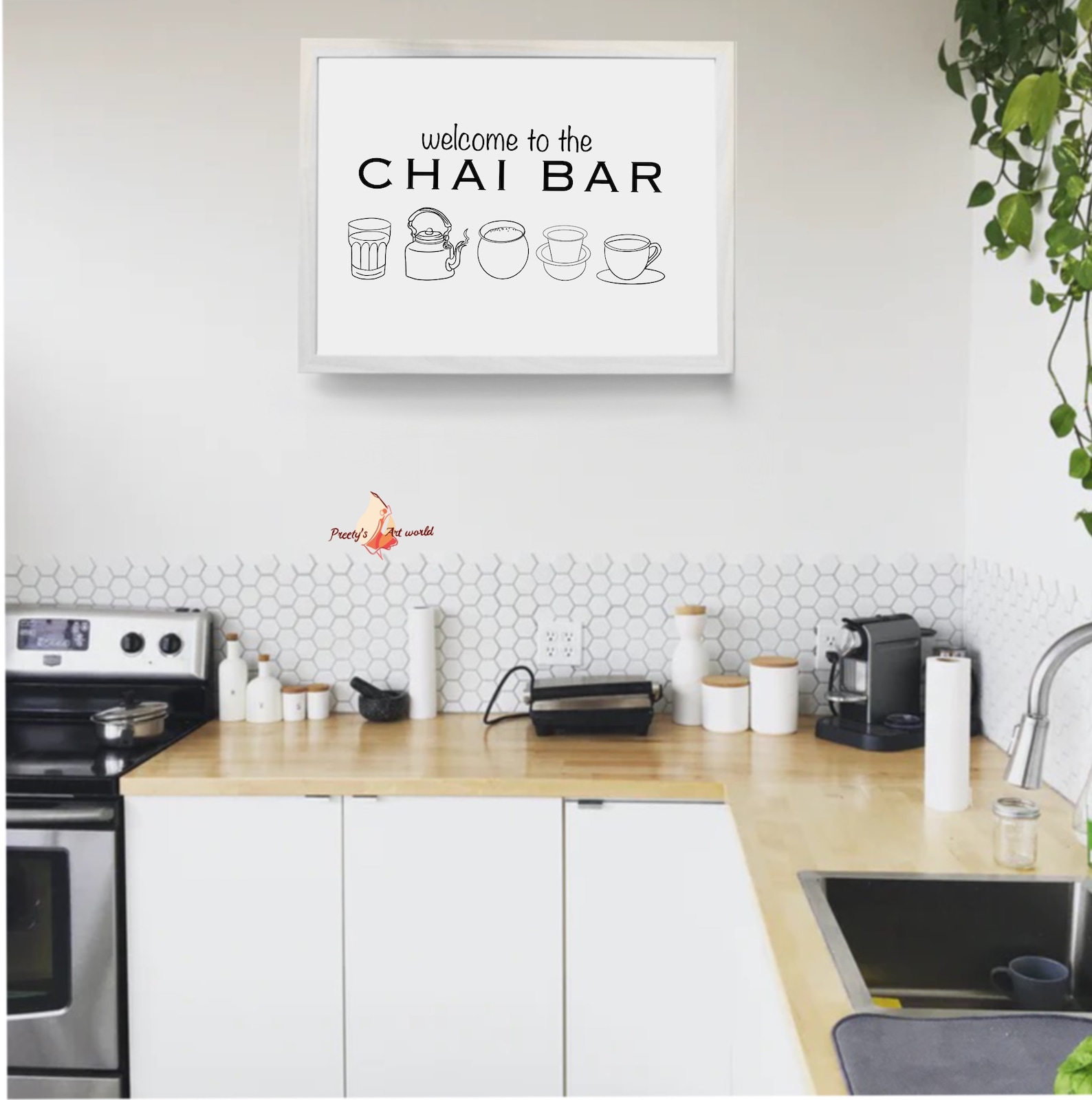 Welcome To Chai Bar Type Art Print Chai Poster Print Chai | Etsy