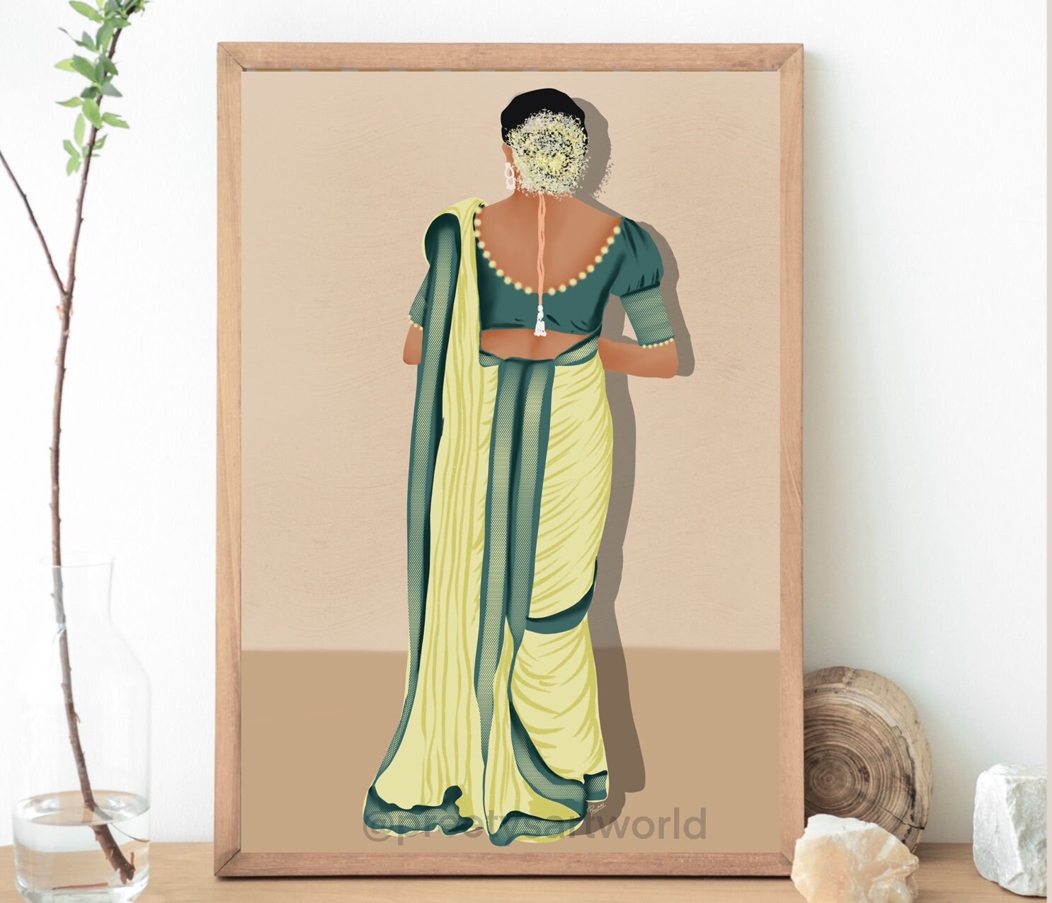Marathi Women Wearing Saree Art I Indian Art Print I Desi - Etsy