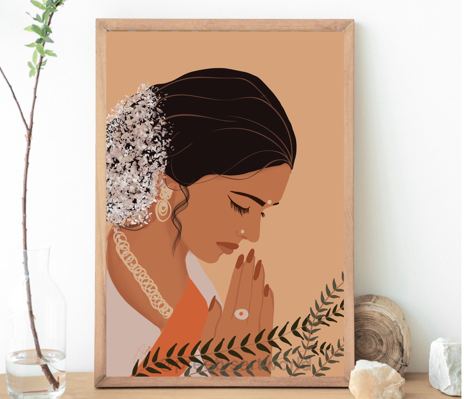 Namaste Lady Wall Indian Decor Welcome Lady Yoga Wall Art - Etsy