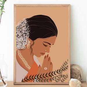 Namaste Lady Wall Indian Decor , Welcome Lady , Yoga Wall Art ...