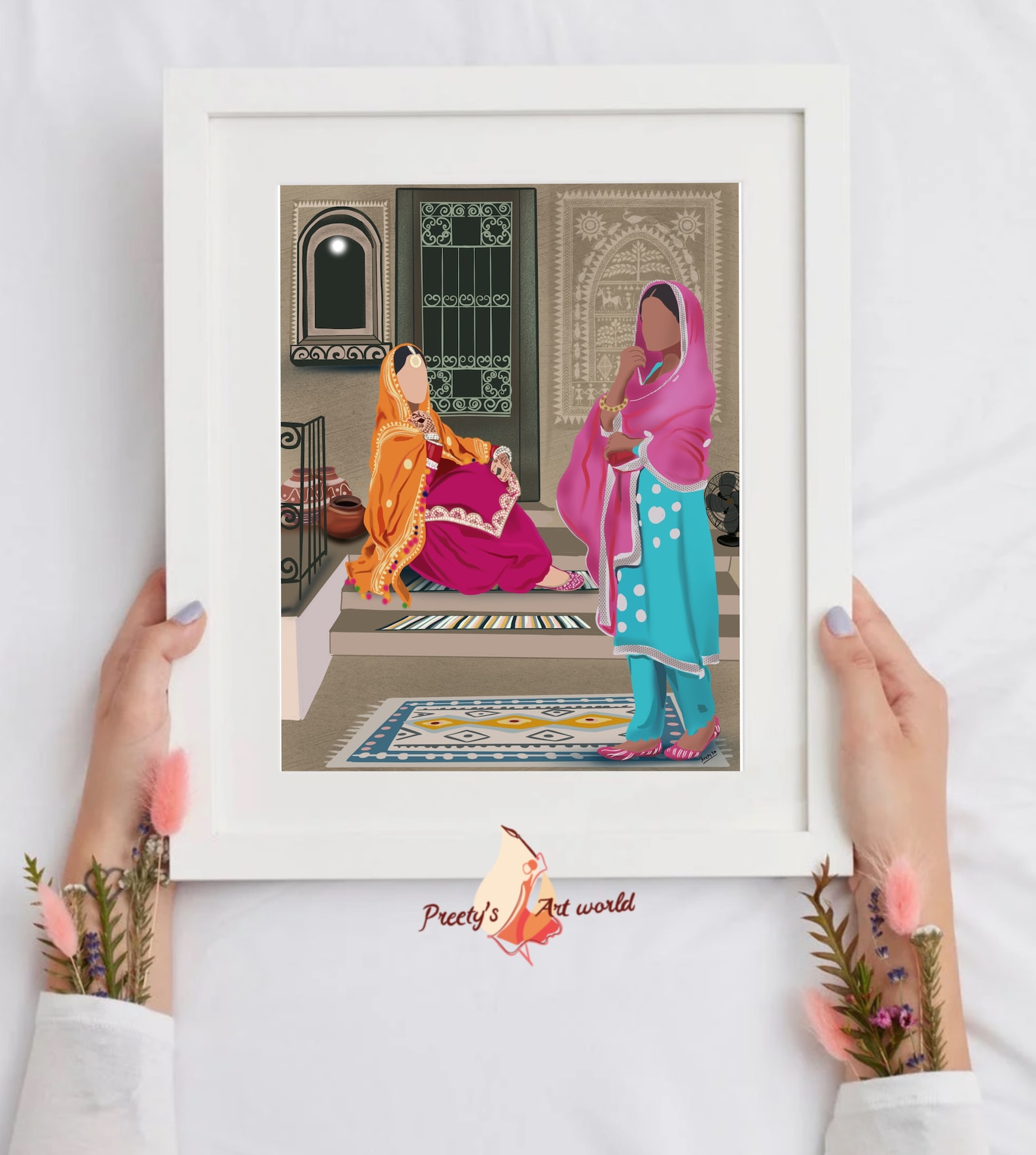 Punjabi Art Print I Indian Ethnic Home Décor I Traditional Indian ...
