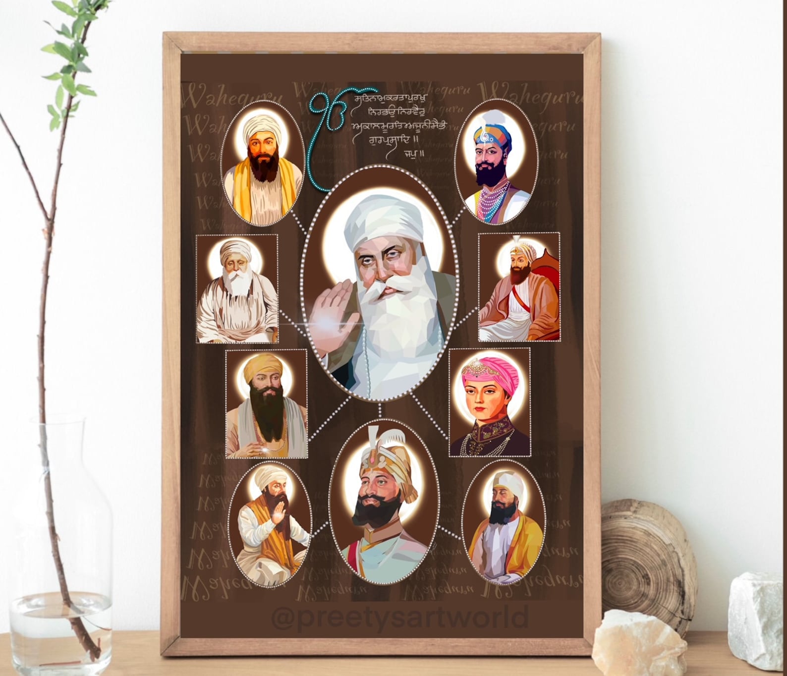 Sikh 10 ten Gurus Art Work Poster I Sikh Gurus Portrait I - Etsy Canada