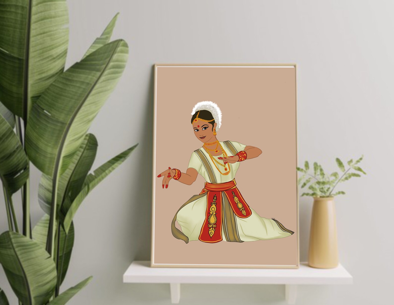 Indian Classical Sattriya Dancer Art Print I Indian Classical Gift I ...
