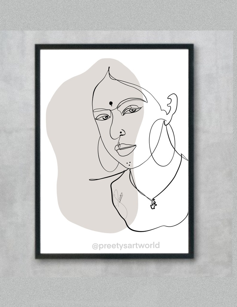Printable Minimalist Lineart Woman Line Drawing Modern - Etsy