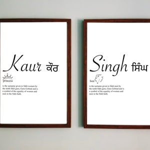 Singh Definition Printable Punjabi Artwork Home Décor I Sikhi Bedroom ...