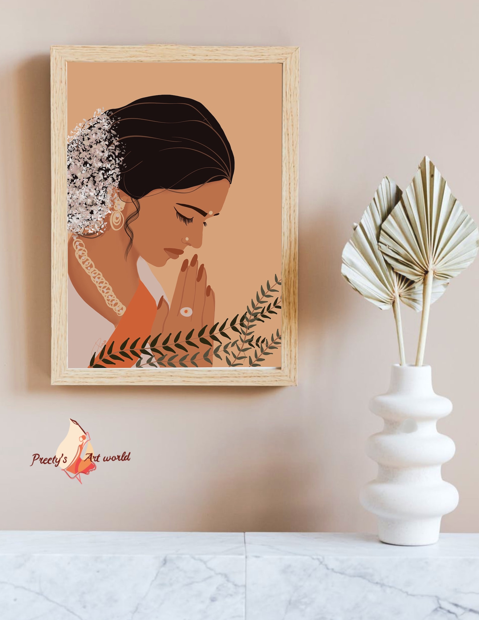 Namaste Lady Wall Indian Decor Welcome Lady Yoga Wall Art - Etsy