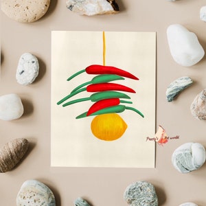 Nimbu Mirchi Indian Kitchen Poster Print I Buri Nazar Evil Eye ...