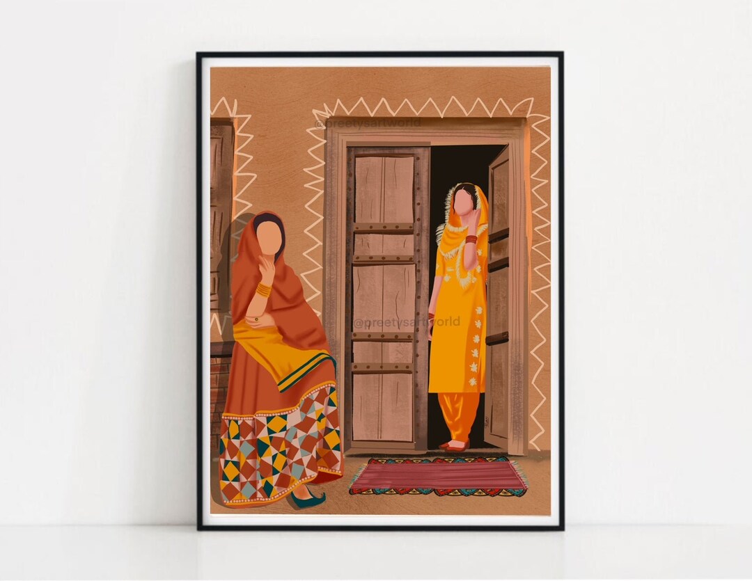 Punjabi Art Print I Indian Ethnic Home Décor I Traditional Indian ...