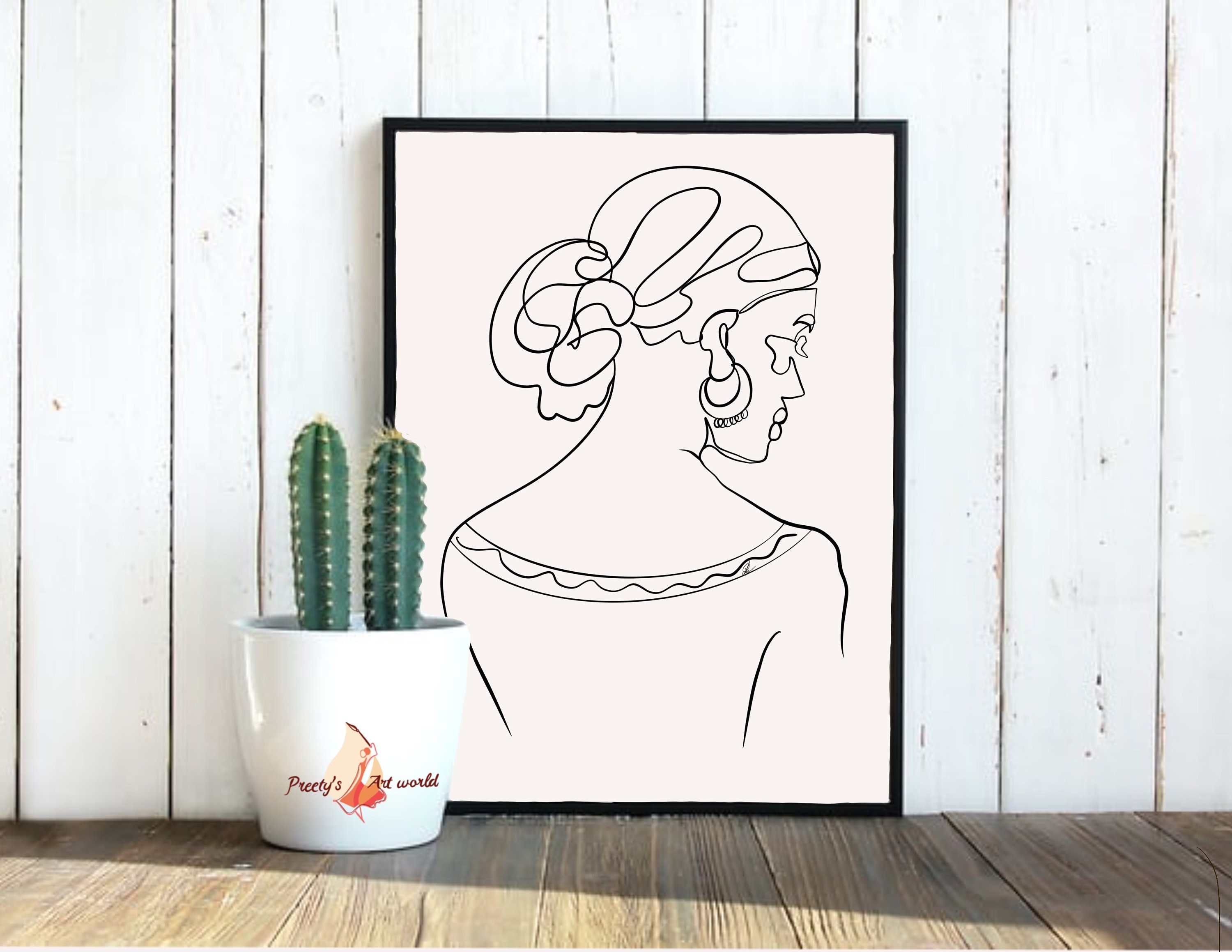 Printable Minimalist Lineart | Woman Line Drawing | Modern Minimalist ...