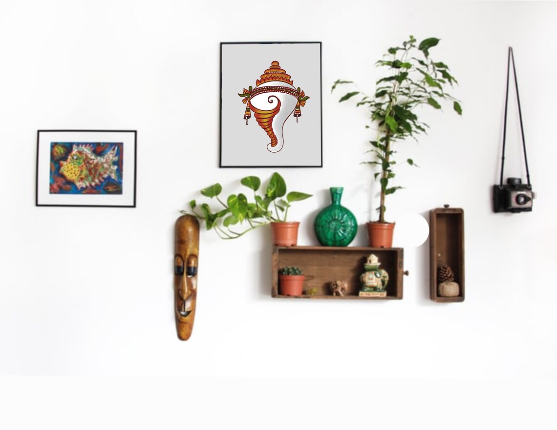 Shankh the Indian Conch Shell I Hindu Religion Puja Blowing | Etsy India