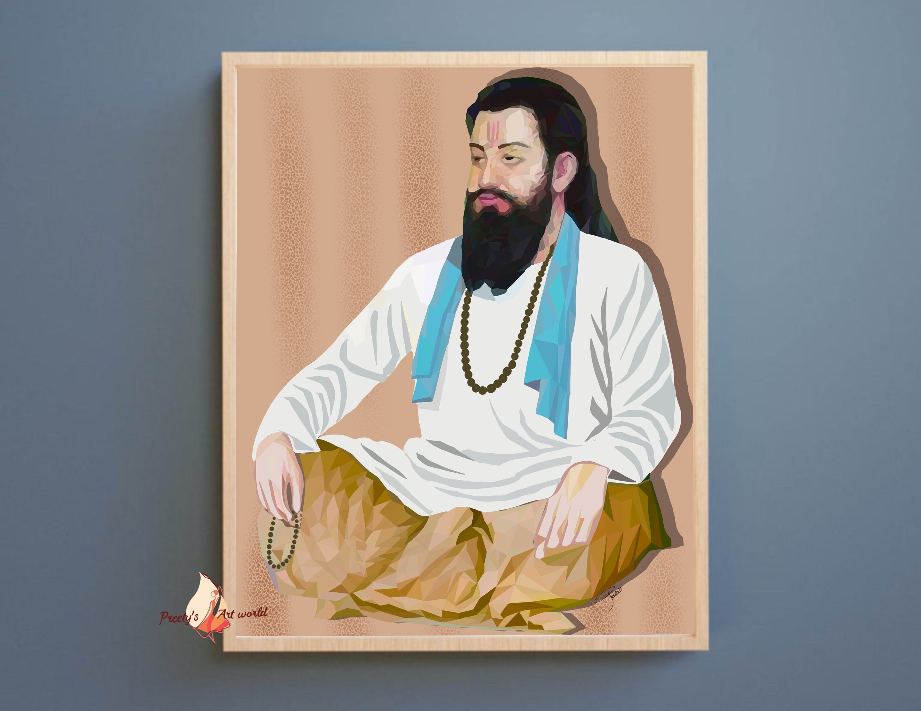 Guru Ravidas Art Painting I Religious Home Decor I Indian Wall Art I ...