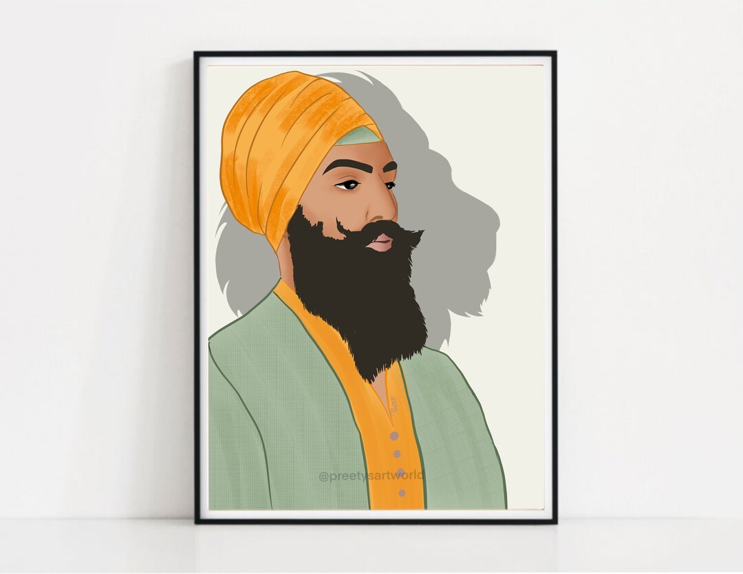Singh Lion Khalsa Art Minimalist Sikh Home Decor I Punjabi Wall Posters ...