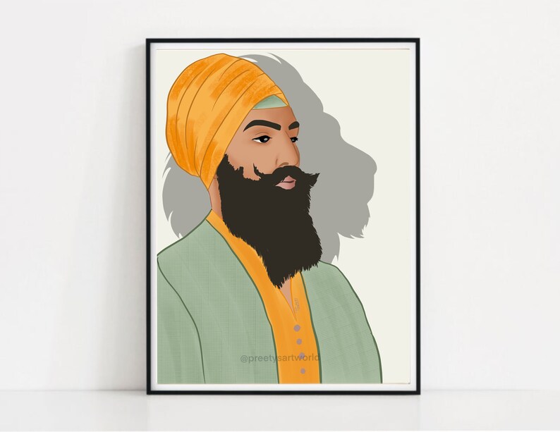 Singh Lion Khalsa Art Minimalist Sikh Home Decor I Punjabi Wall Posters ...