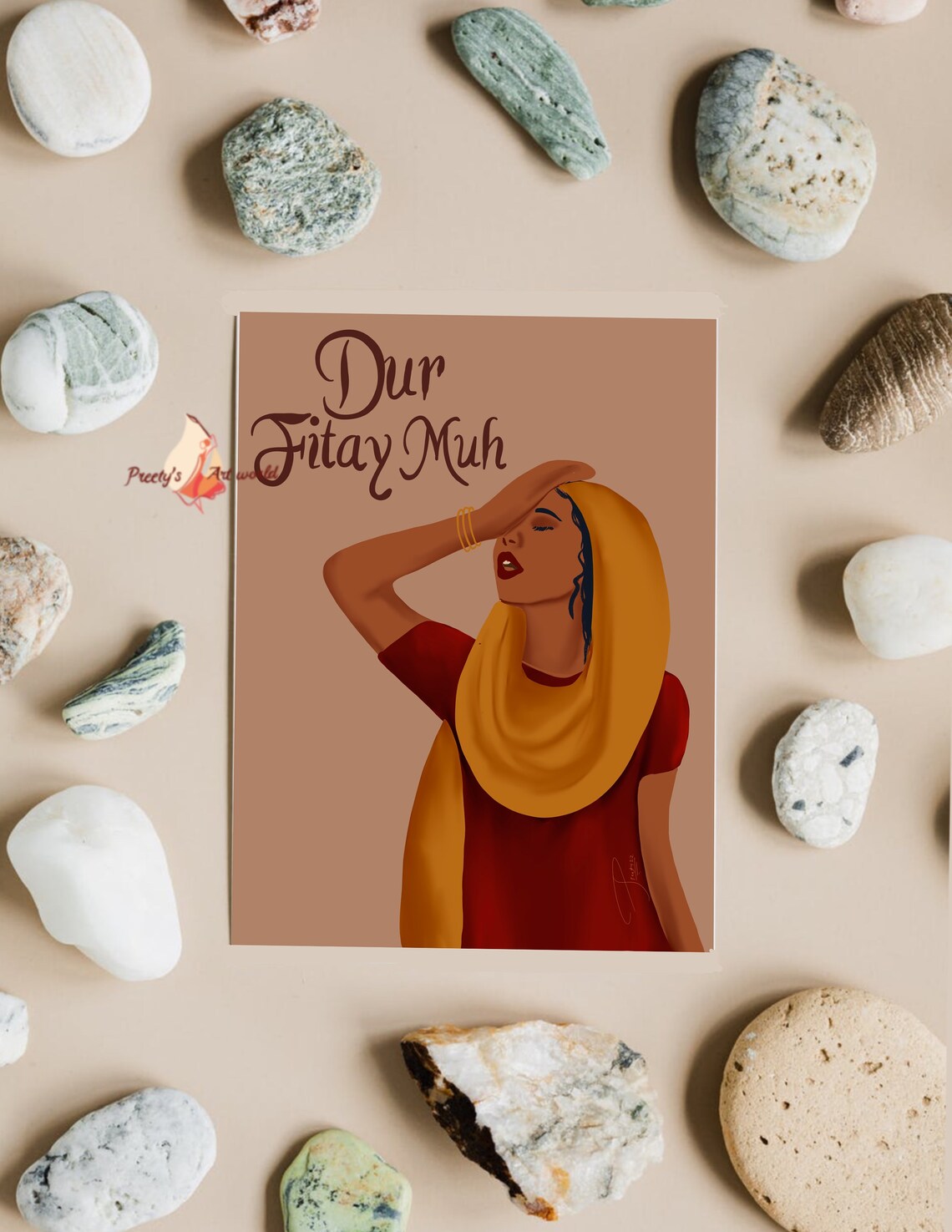 Dur Fiteh Muh Poster Print I Punjabi Slang Words and Funny Phrases I ...