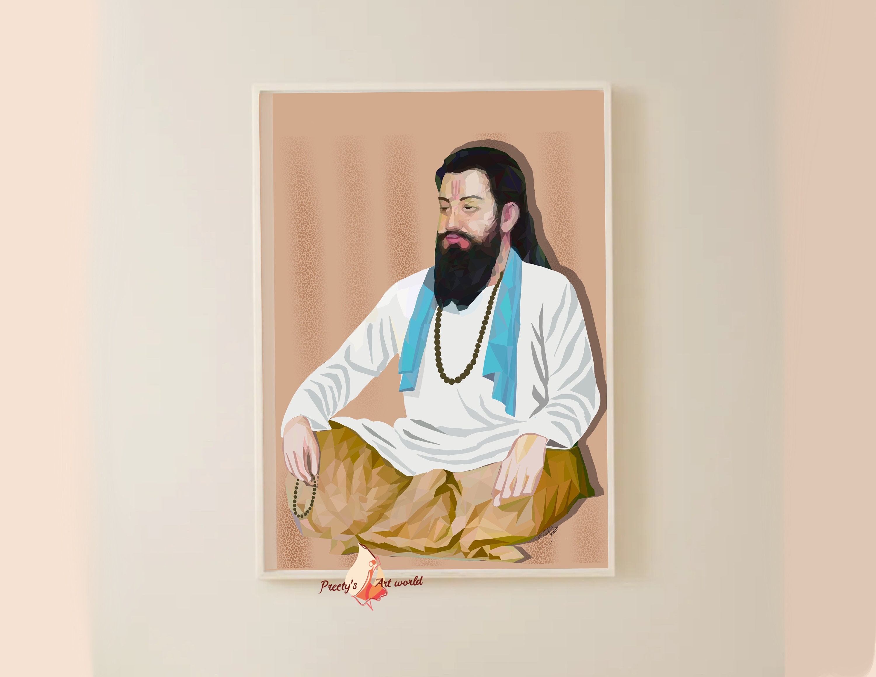 Guru Ravidas Art Painting I Religious Home Decor I Indian Wall Art I ...