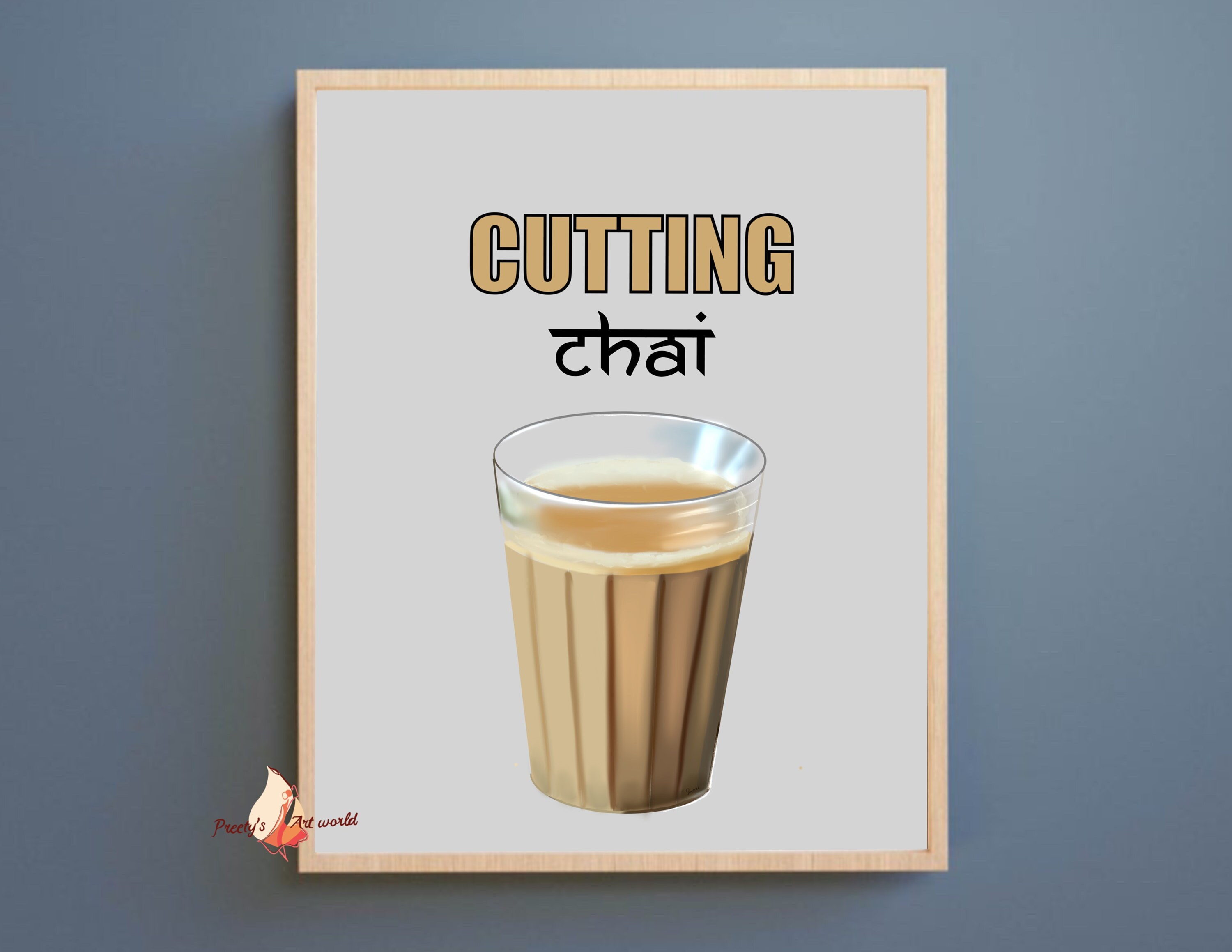 Cutting Chai Indian Graphic Art Print Indian Desi Poster I | Etsy