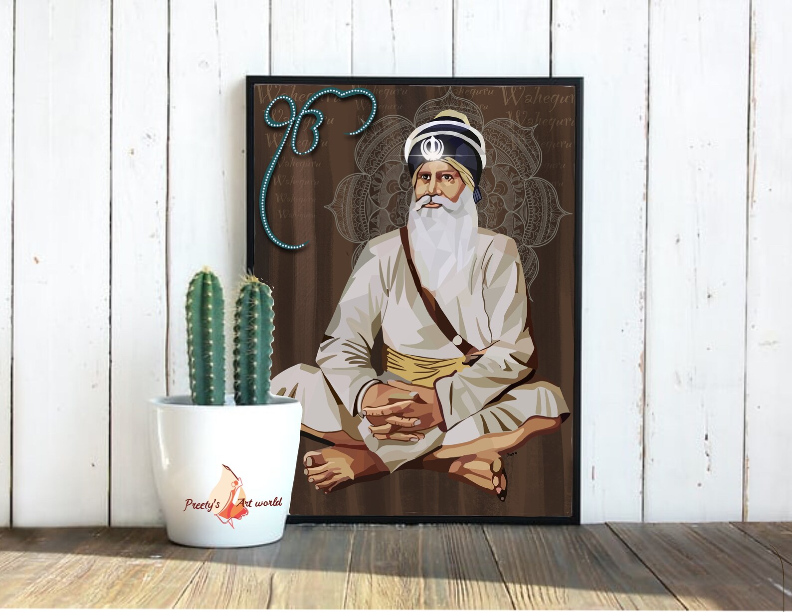 Baba Deep Singh Ji Sikh Art Illustration Print I Sikh God Wall | Etsy