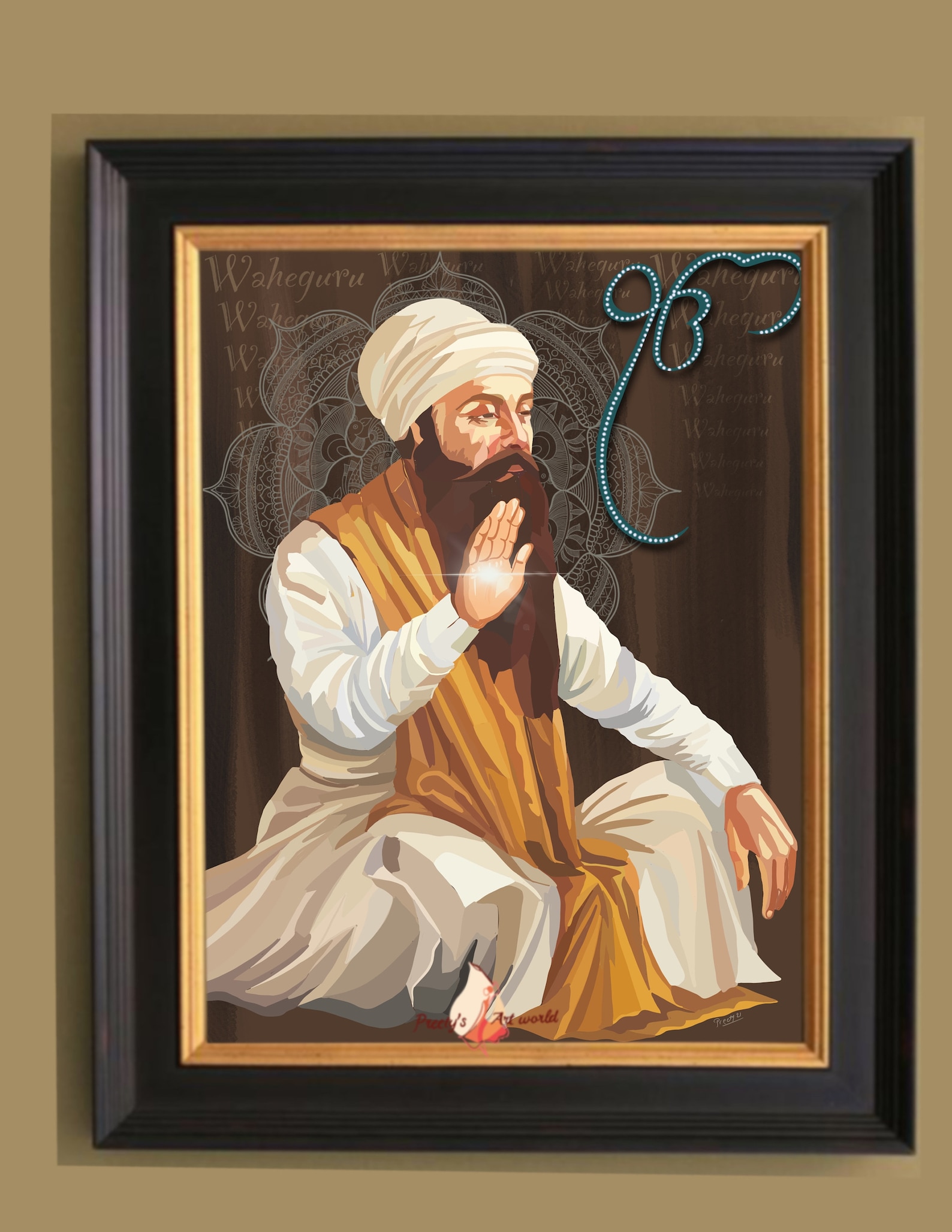 Guru Arjan Dev Ji Sikh Guru Art Illustration Print I Sikh God | Etsy
