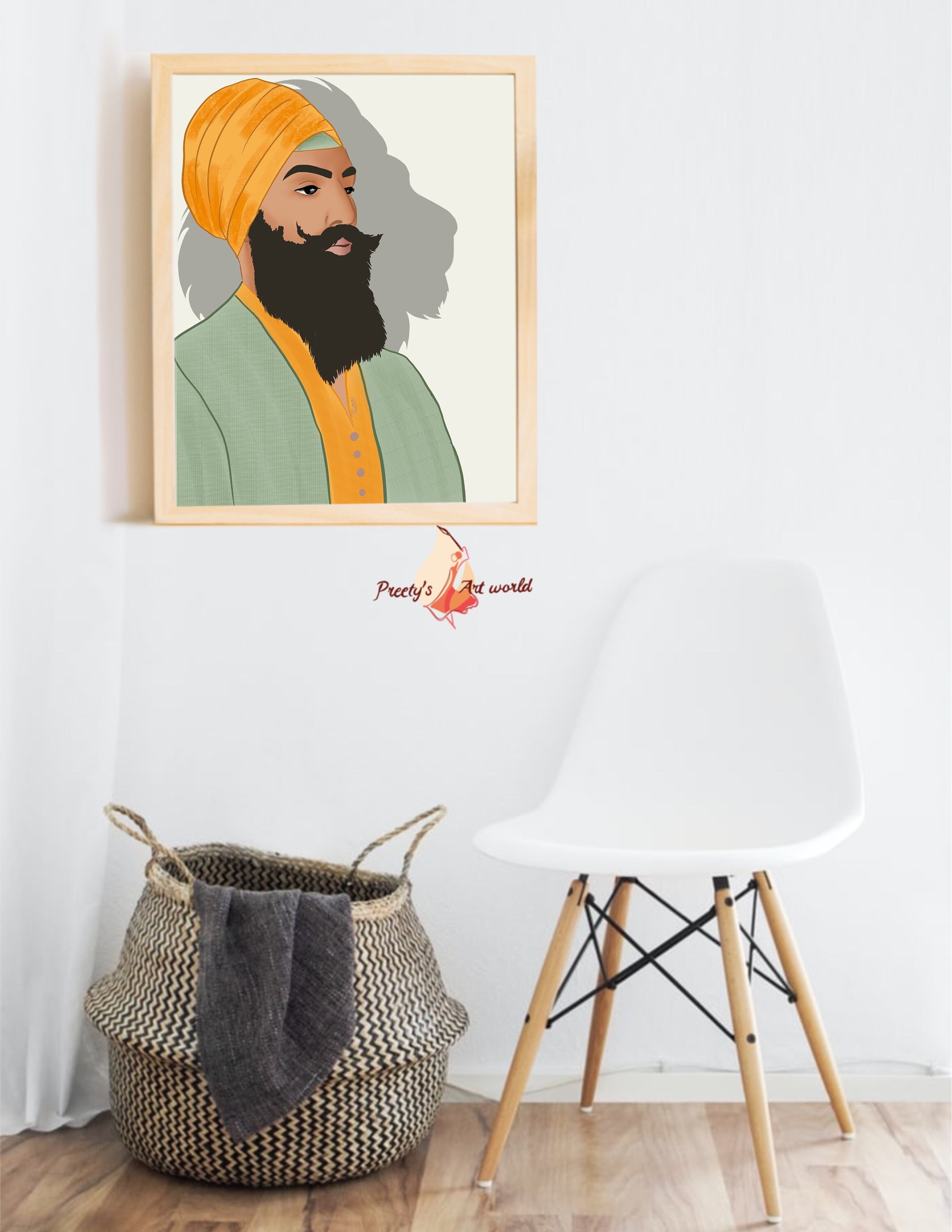 Singh Lion Khalsa Art Minimalist Sikh Home Decor I Punjabi Wall Posters ...