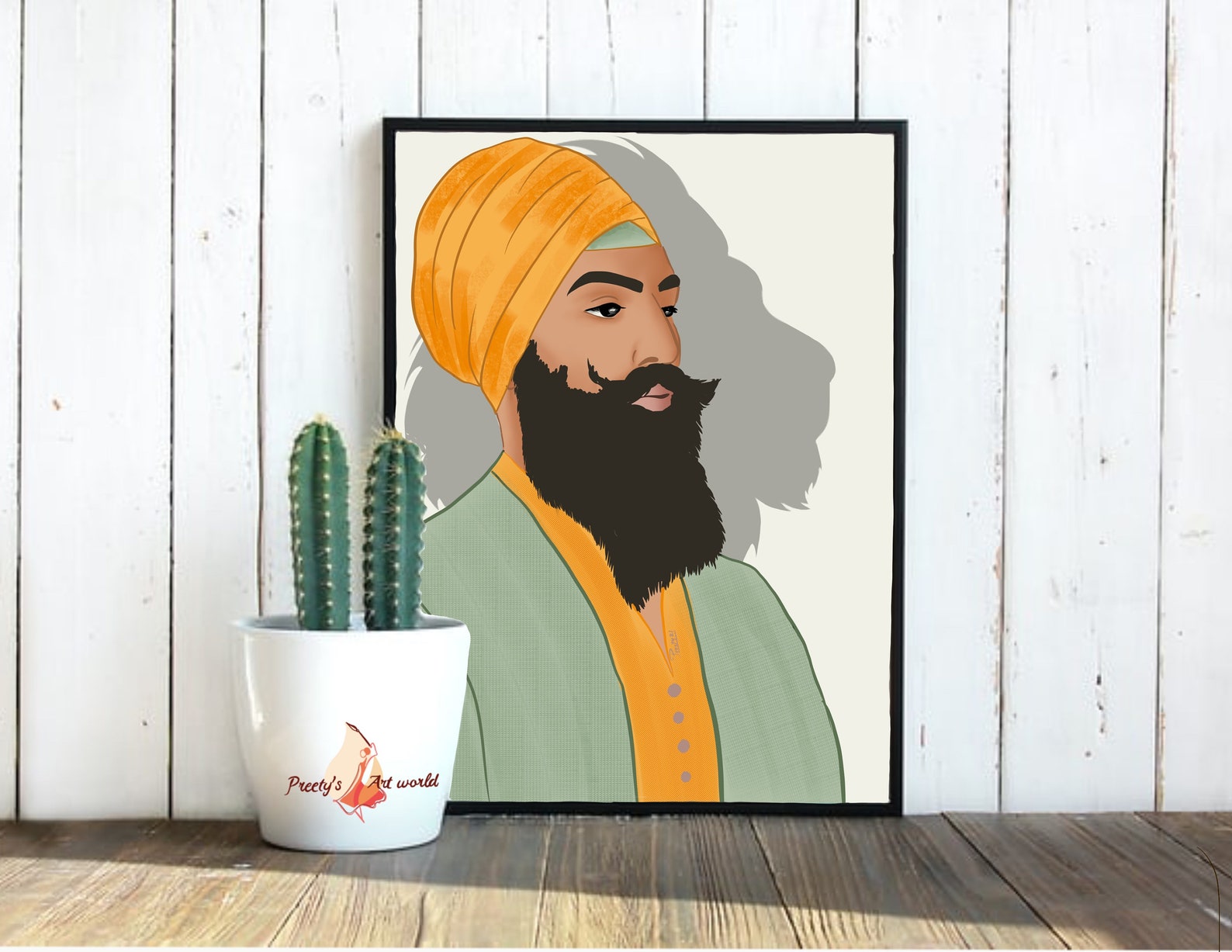 Singh Lion Khalsa Art Minimalist Sikh Home Decor I Punjabi Wall Posters ...