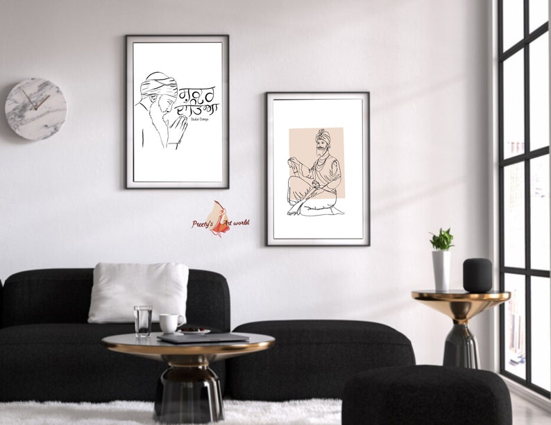 Shukar Dateya Handwrittren Gurmukhi Calligraphy & Handdrawn - Etsy