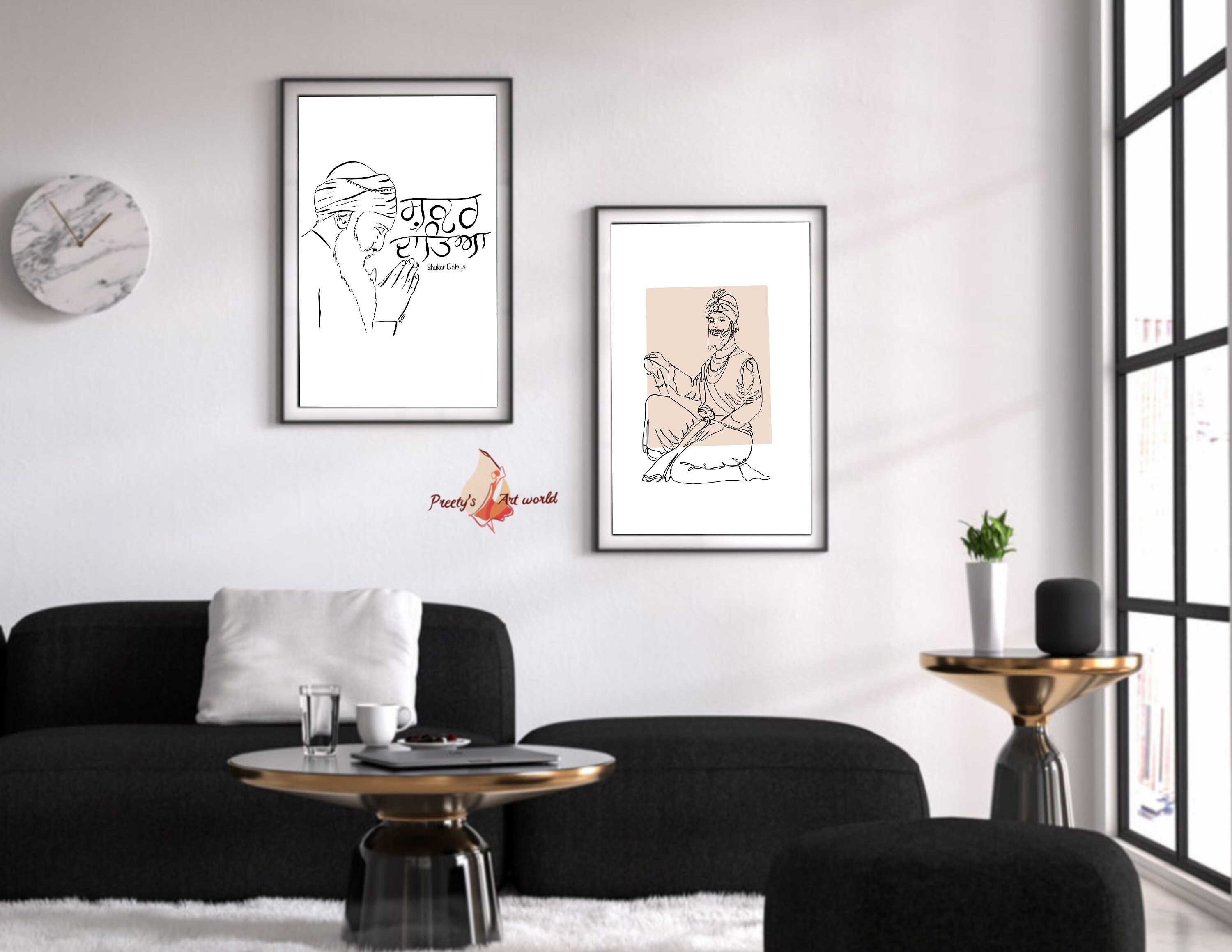 Wall Décor Wall Hangings Shukar Dateya Handwrittren Gurmukhi ...