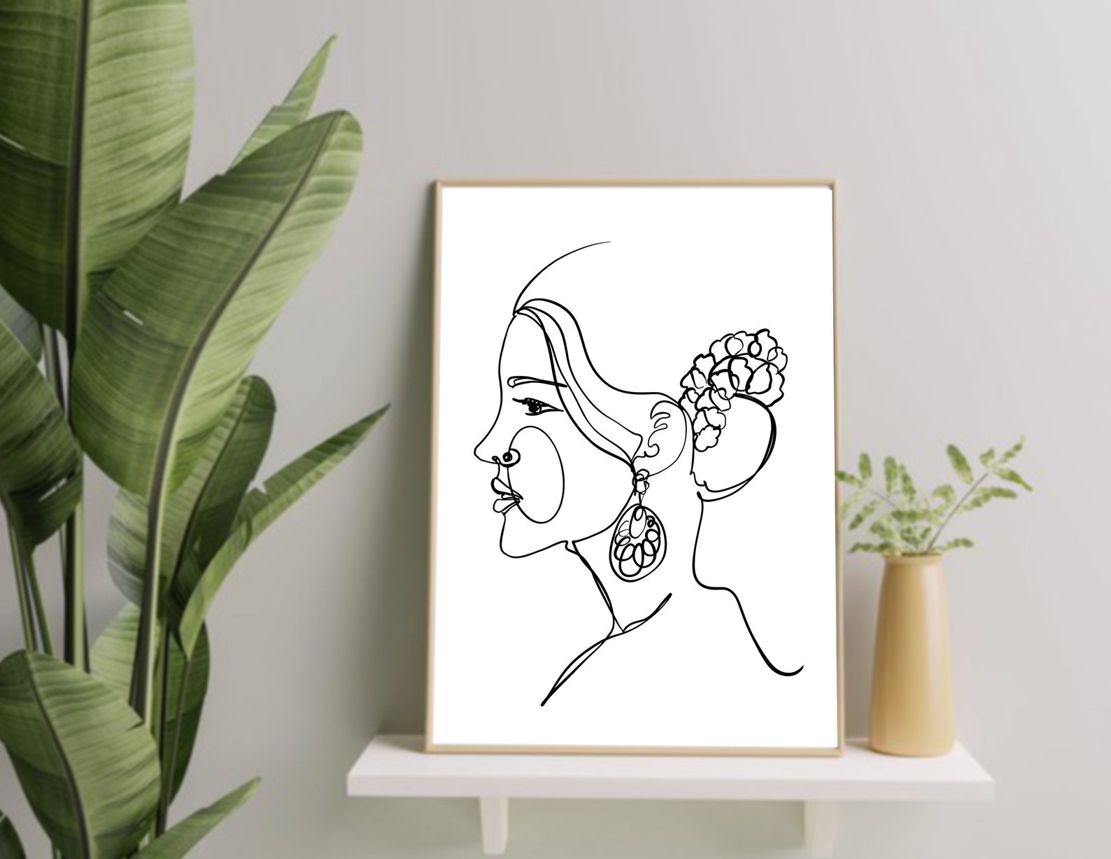 Minimalist Line Art | Woman Line Drawing | Modern Minimalist Wall Art ...