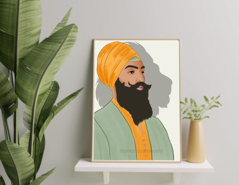 Singh Lion Khalsa Art Minimalist Sikh Home Decor I Punjabi Wall Posters ...