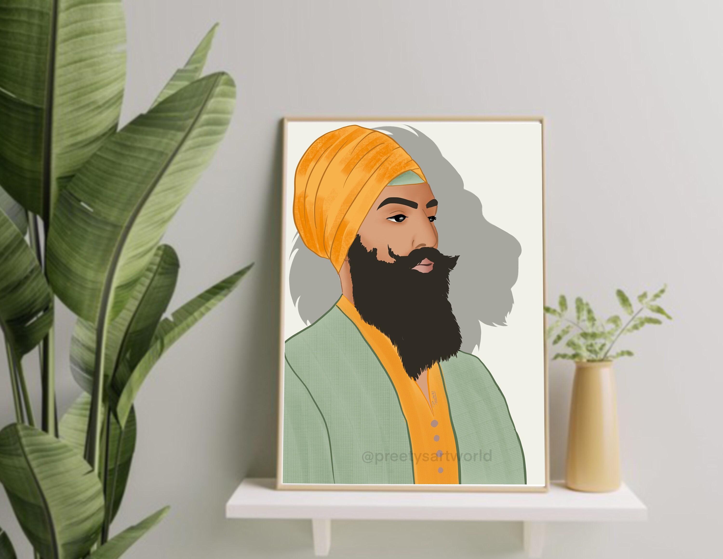 Singh Lion Khalsa Art Minimalist Sikh Home Decor I Punjabi Wall Posters ...
