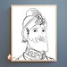 Guru Gobind Singh Ji One Line Art Poster Print I Sikh God Wall Arti ...