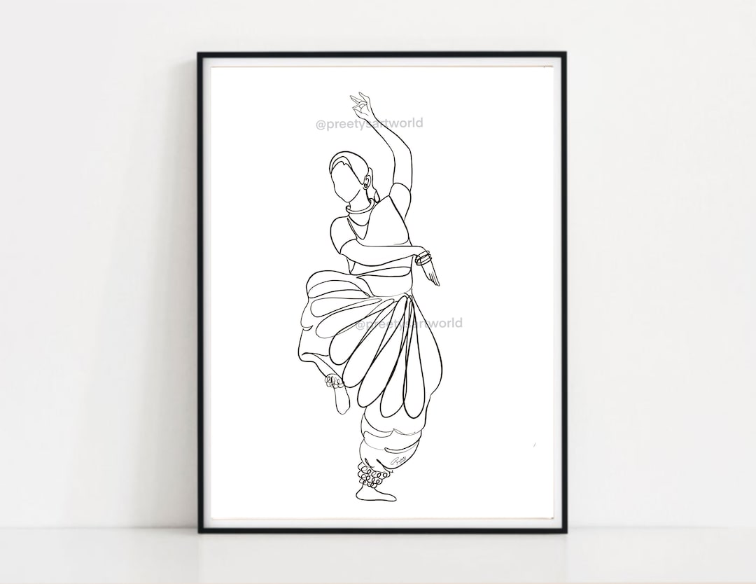 Kathak Dance Drawing Easy Pencil