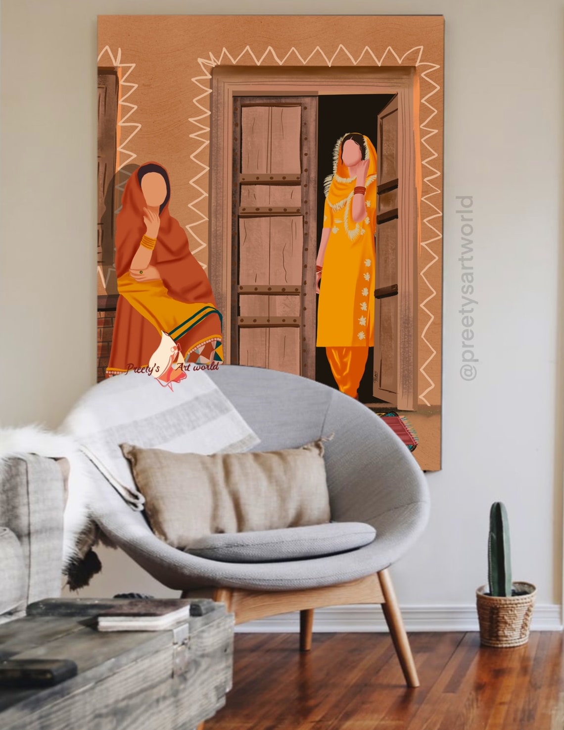 Punjabi Art Print I Indian Ethnic Home Décor I Traditional Indian ...