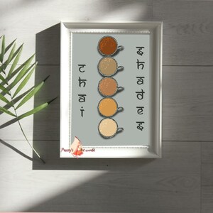 Chai Ke Rang , Chai Shades Poster, Chai Cups in Different Shades Wall ...