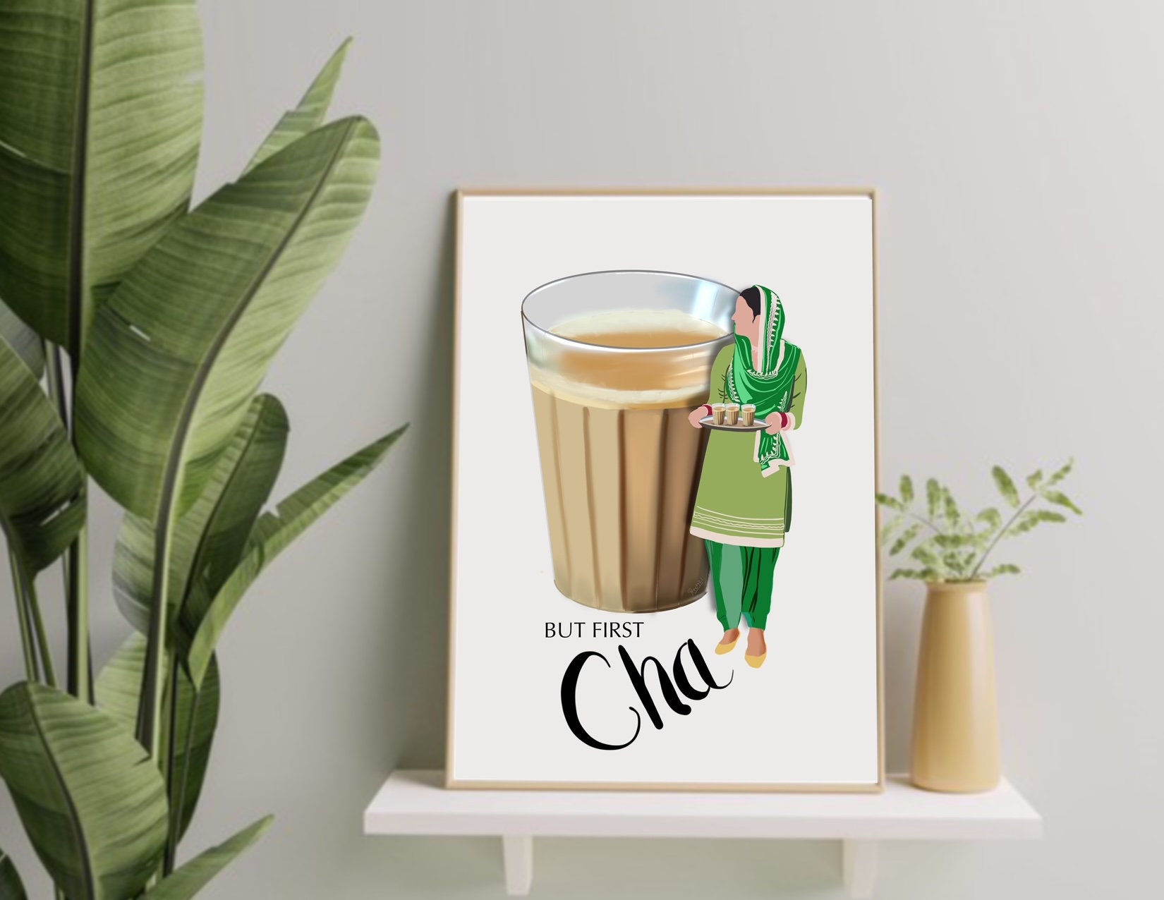 But First Cha/tea Punjabi Kitchen Print I Indian Tea Lover I - Etsy