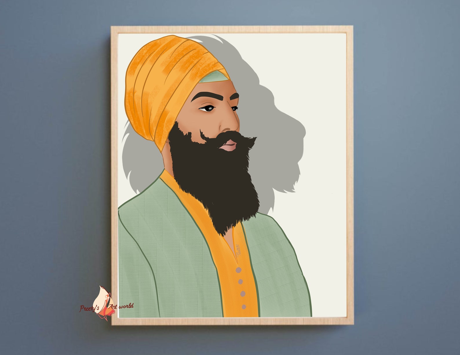 Singh Lion Khalsa Art Minimalist Sikh Home Decor I Punjabi Wall Posters ...