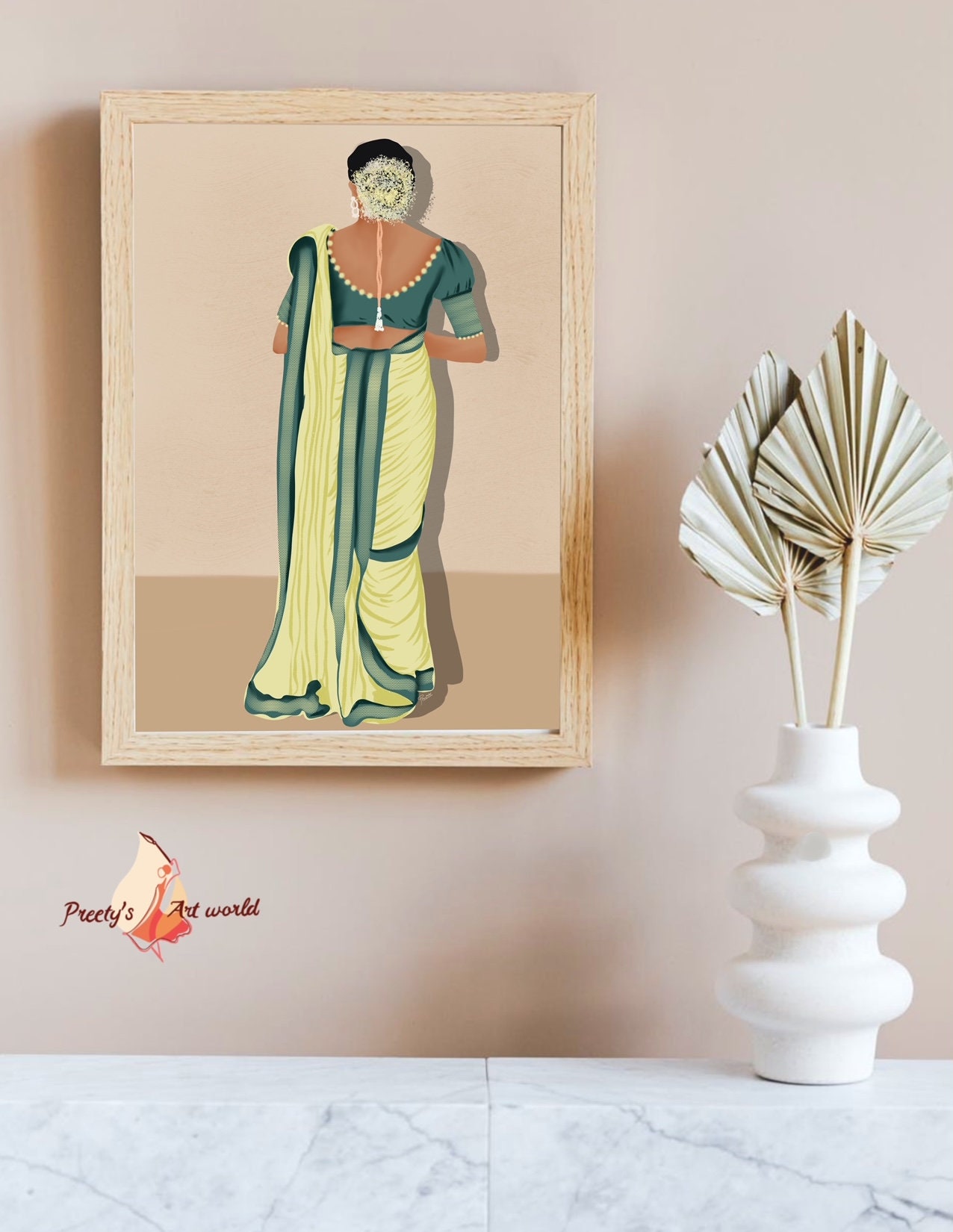 Marathi Women Wearing Saree Art I Indian Art Print I Desi - Etsy