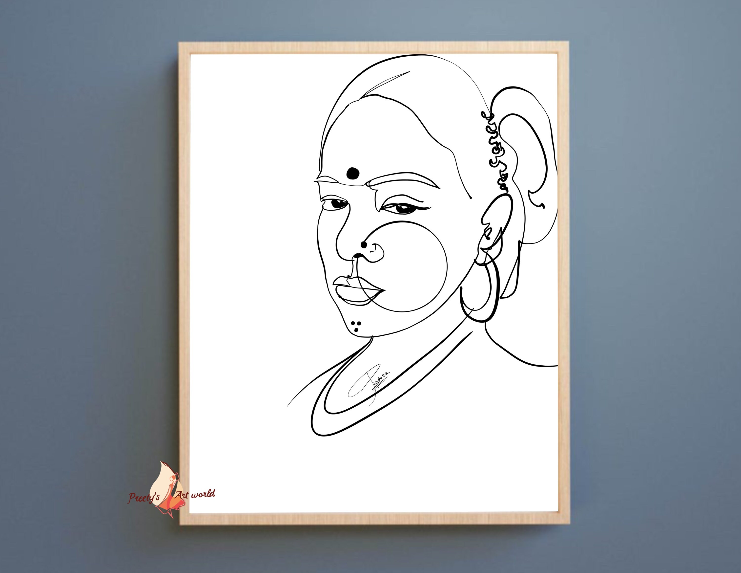Female One-line Portrait I One Line Print I Woman Line Art I - Etsy