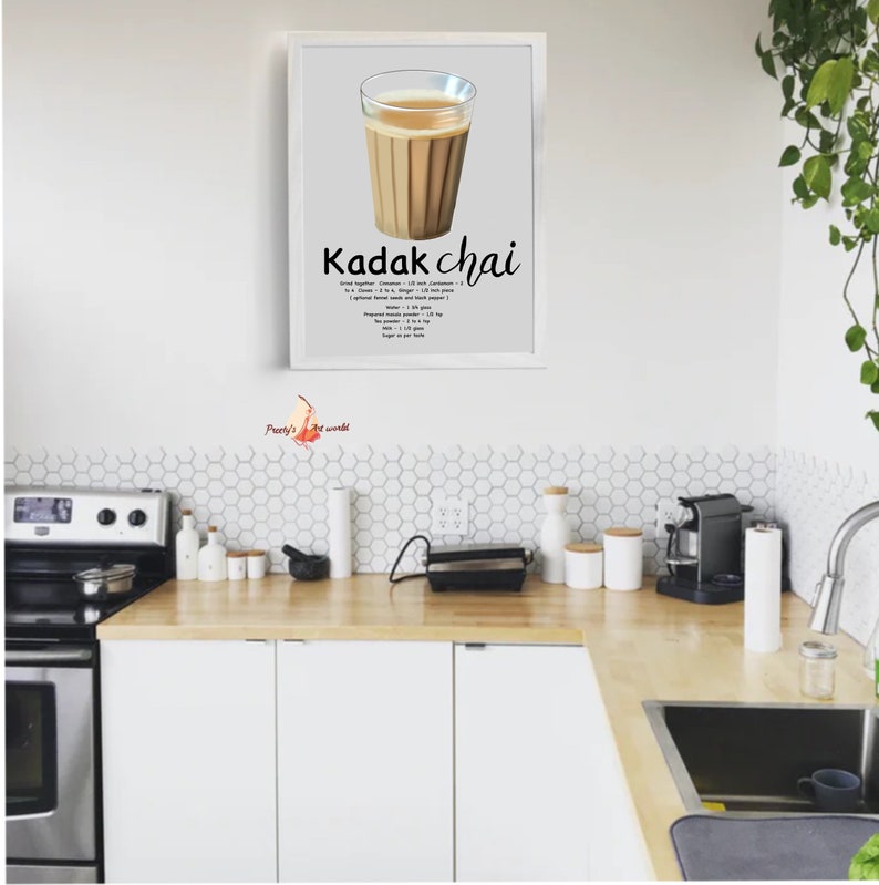 Kadak Chai Kitchen Print I Indian Tea Lover I Nostalgic Home | Etsy