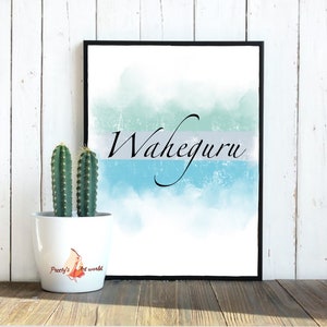 Waheguru Wall Art Printable Poster I Punjabi Home Décor I Sikhi Home ...
