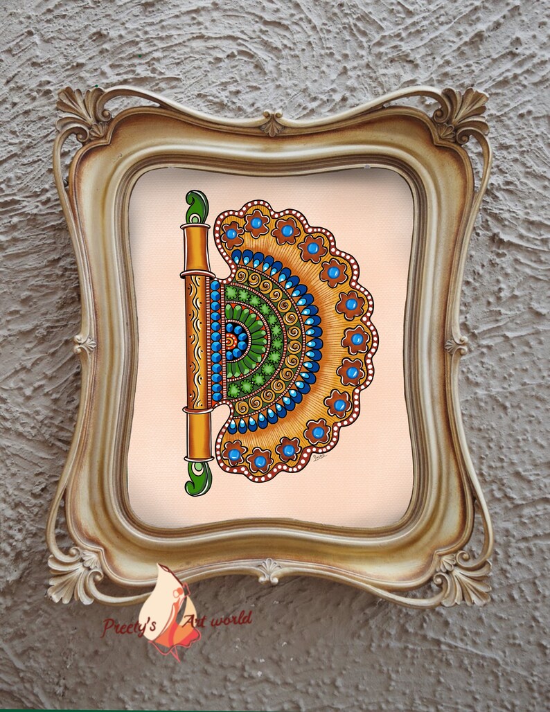 Punjabi Pakhi Hand Fan Printable Art Poster I Sikh Wall Art I Sikh Gift ...
