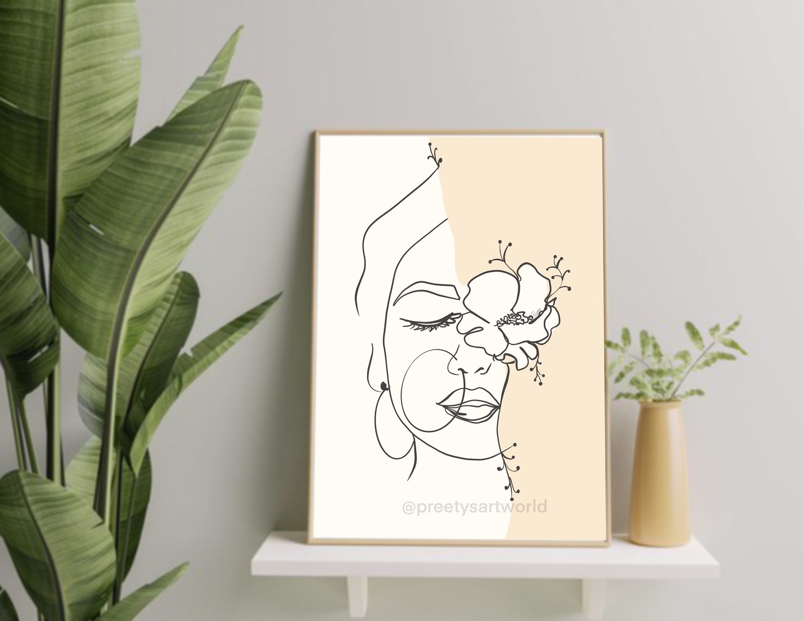 Female One-Line Portrait I One Line Print I Woman Line Art I | Etsy