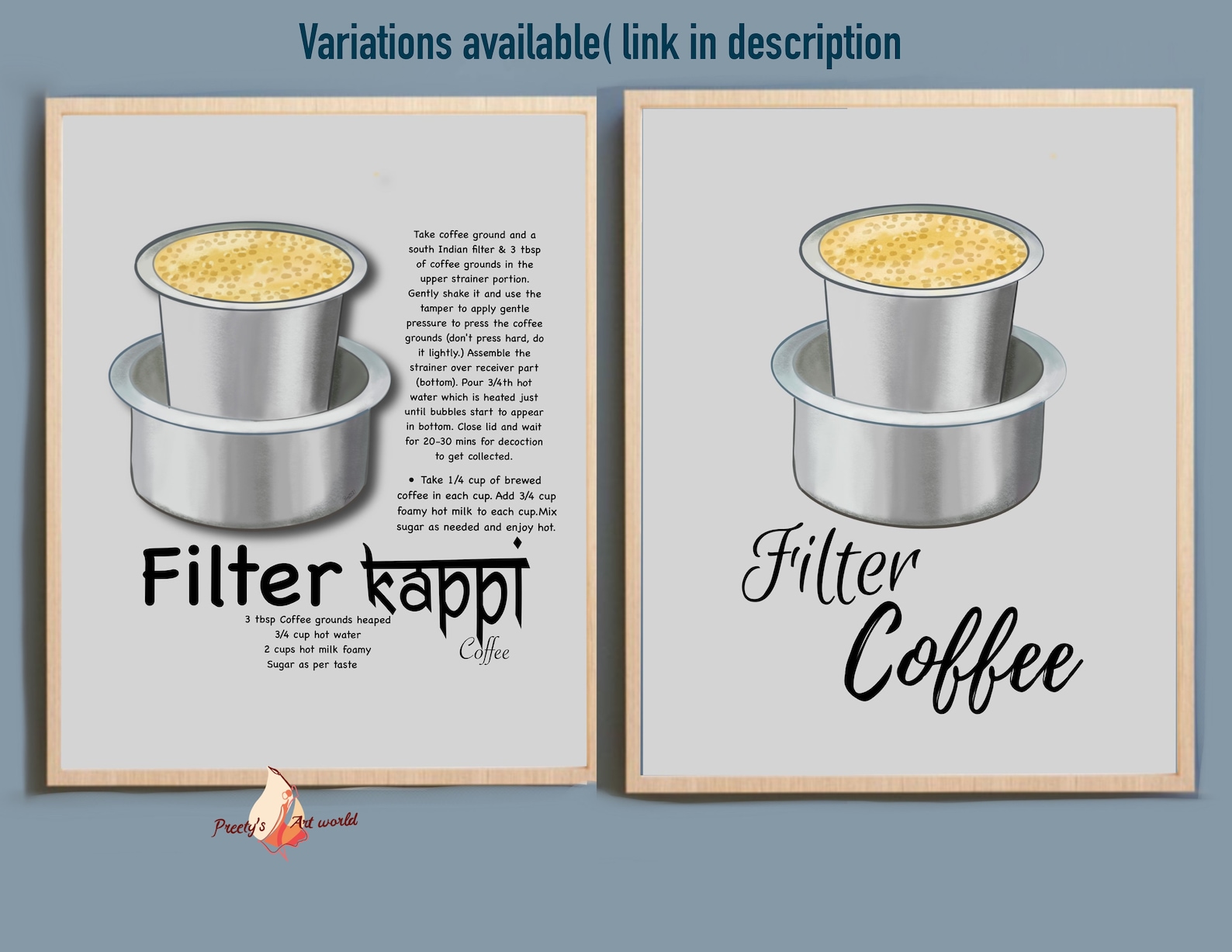 Filter Coffee South Indian Print| Kitchen Art Print I Coffee Design I ...