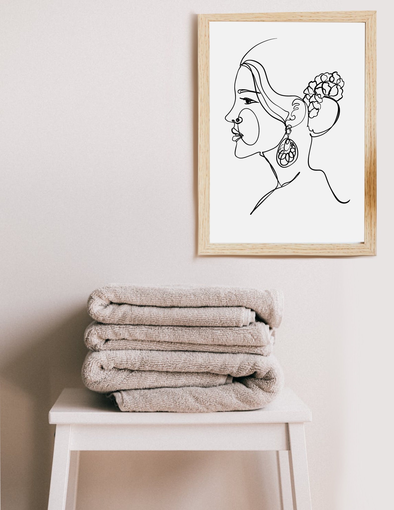Minimalist Line Art | Woman Line Drawing | Modern Minimalist Wall Art ...