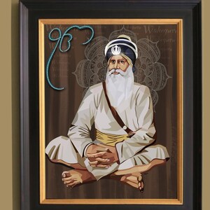 Baba Deep Singh Ji Sikh Art Illustration Print I Sikh God Wall Art ...
