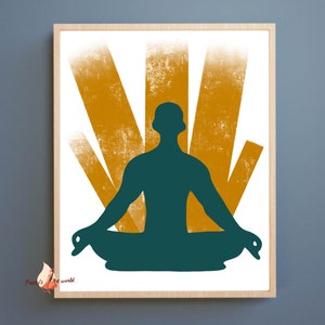 Meditation Yoga Wall Décor Printable Art I Yoga Wall Art I Meditation ...