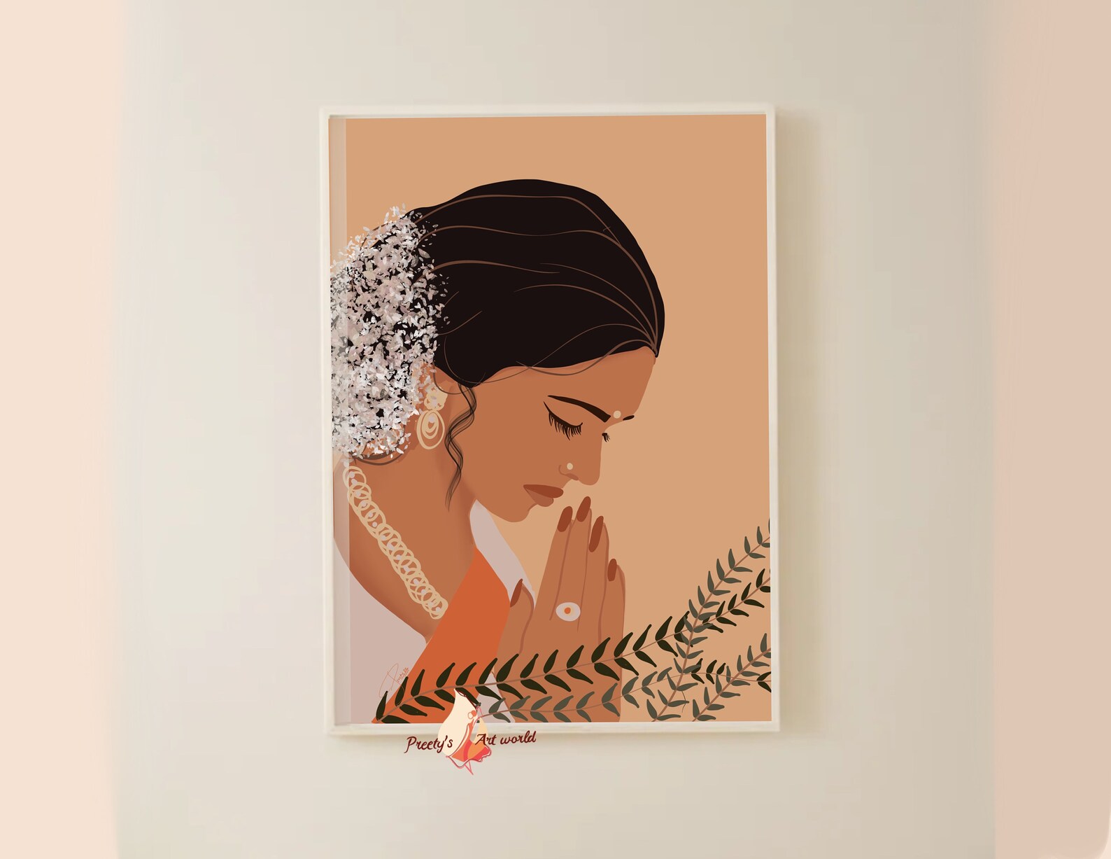 Namaste Lady Wall Indian Decor Welcome Lady Yoga Wall Art - Etsy