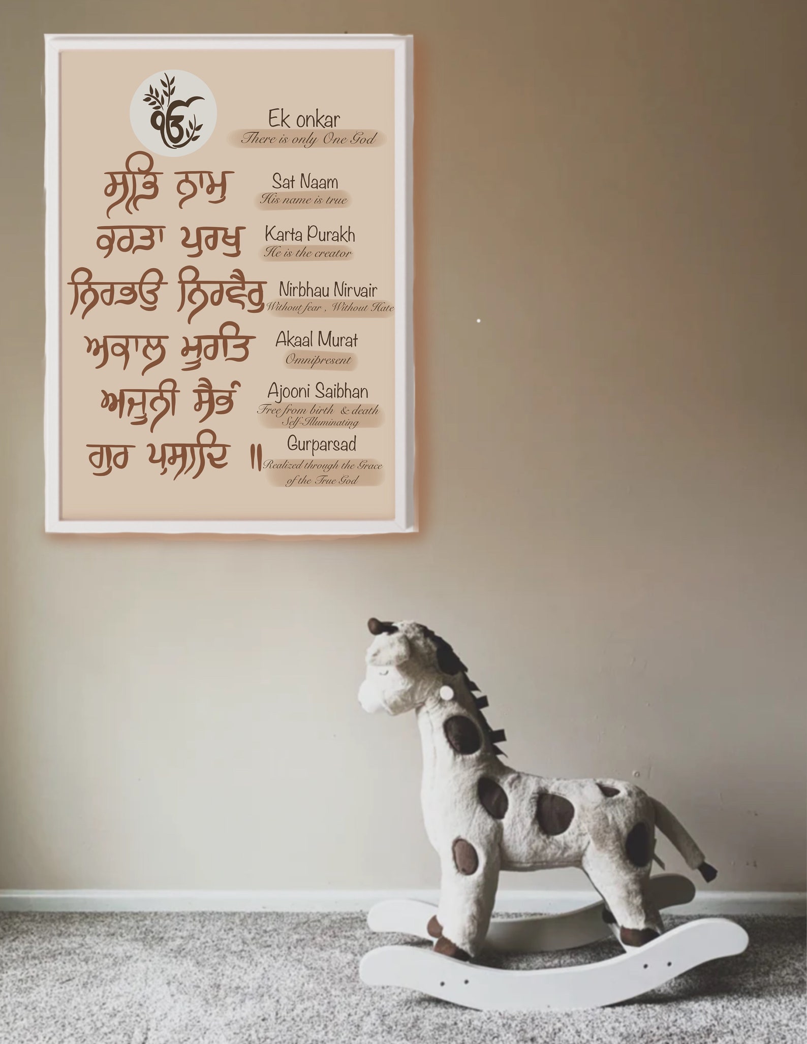 Handwritten Sikh Mool Mantar in Punjabi & English With Meaning - Etsy