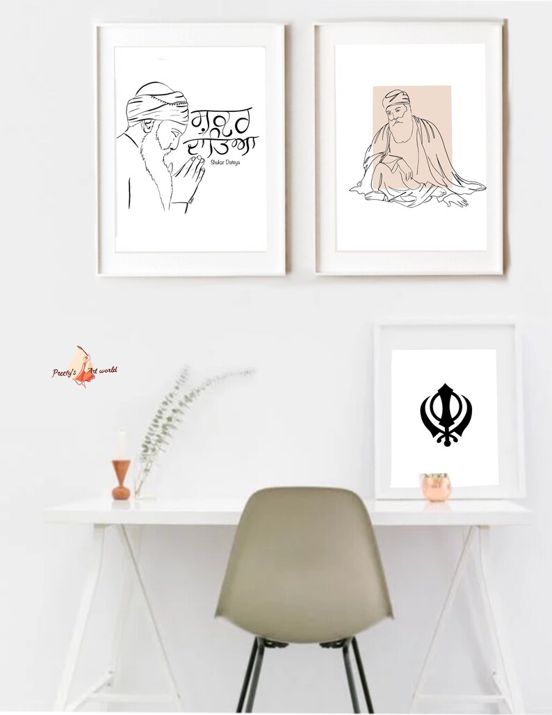 Shukar Dateya Handwrittren Gurmukhi Calligraphy & Handdrawn - Etsy